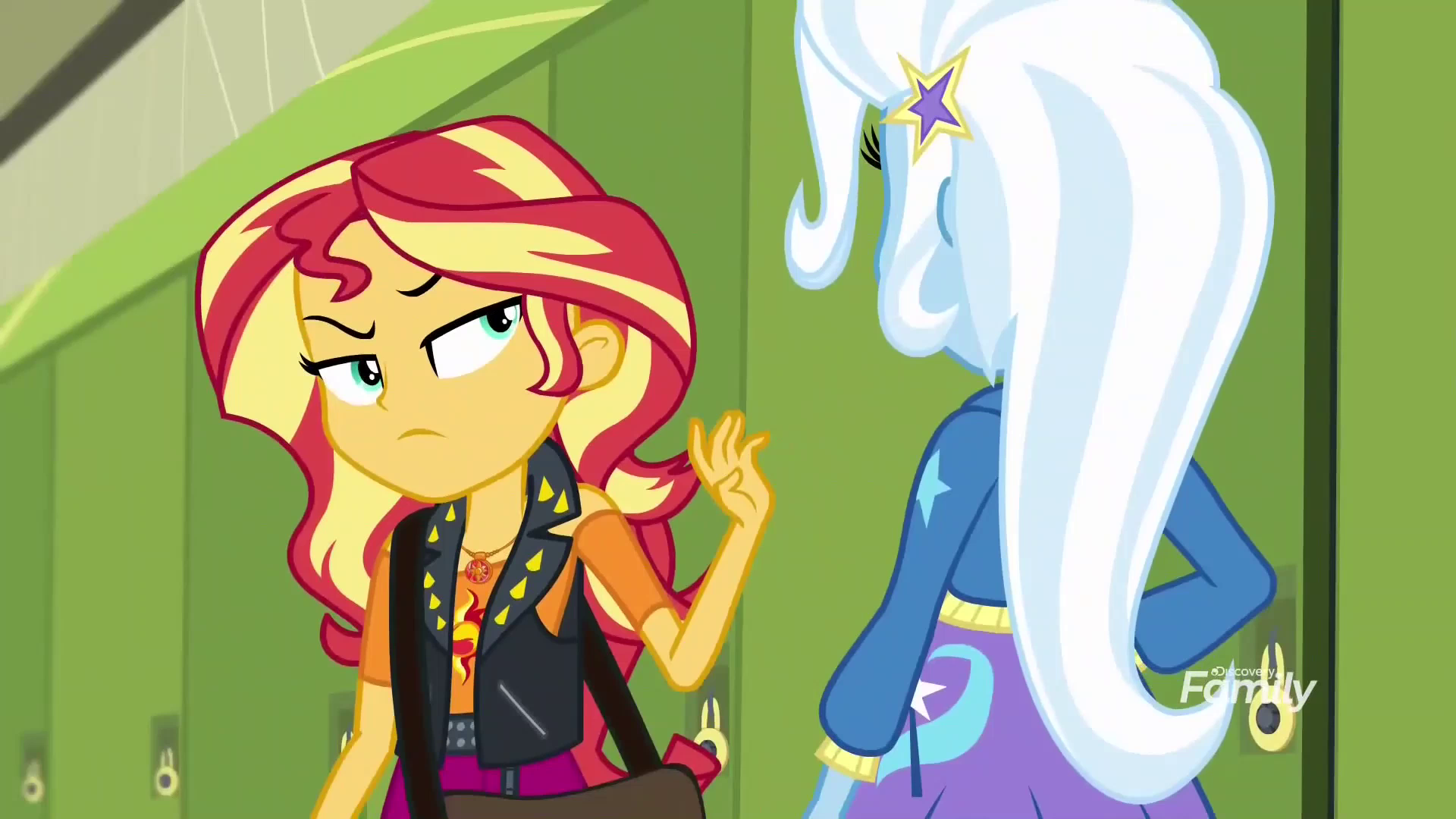 #1661353 - safe, screencap, blueberry cake, indigo wreath, sunset ...