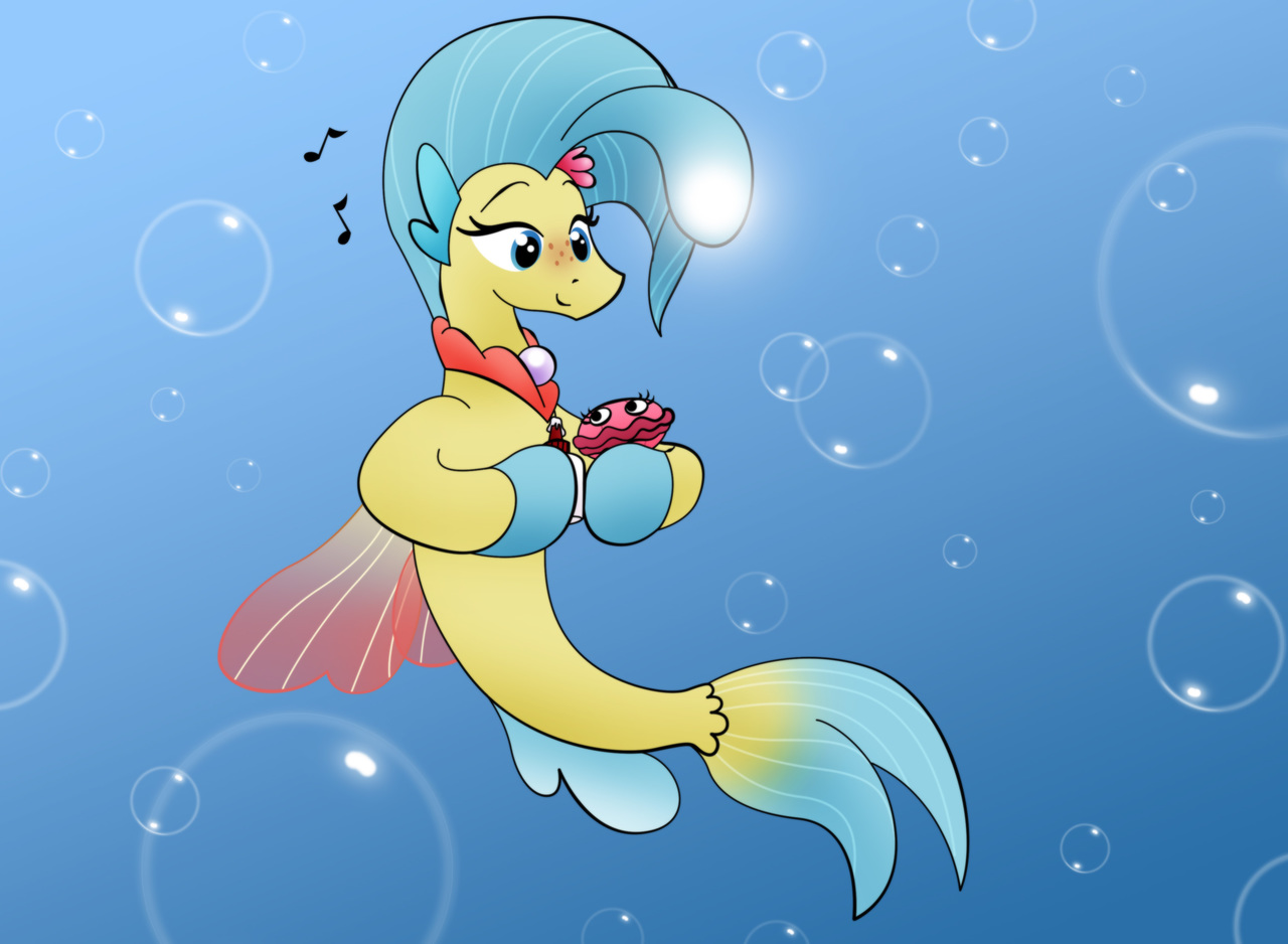 #1662614 - safe, artist:poseidonathenea, princess skystar, shelly ...