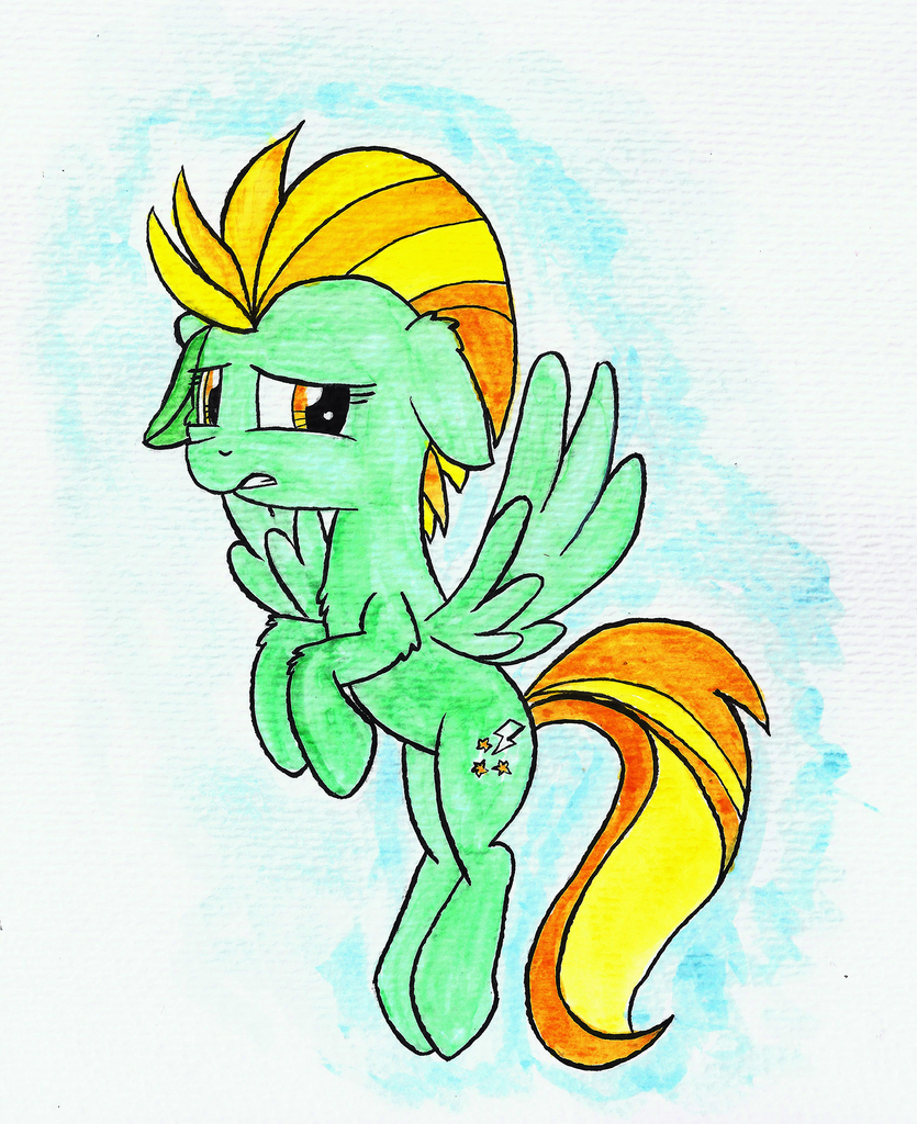 #1662794 - safe, artist:ravio-li, lightning dust, pony, female, floppy ...