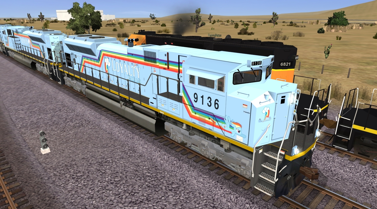 #1662928 - safe, rainbow dash, g4, emd, locomotive, loyalty, railroad ...