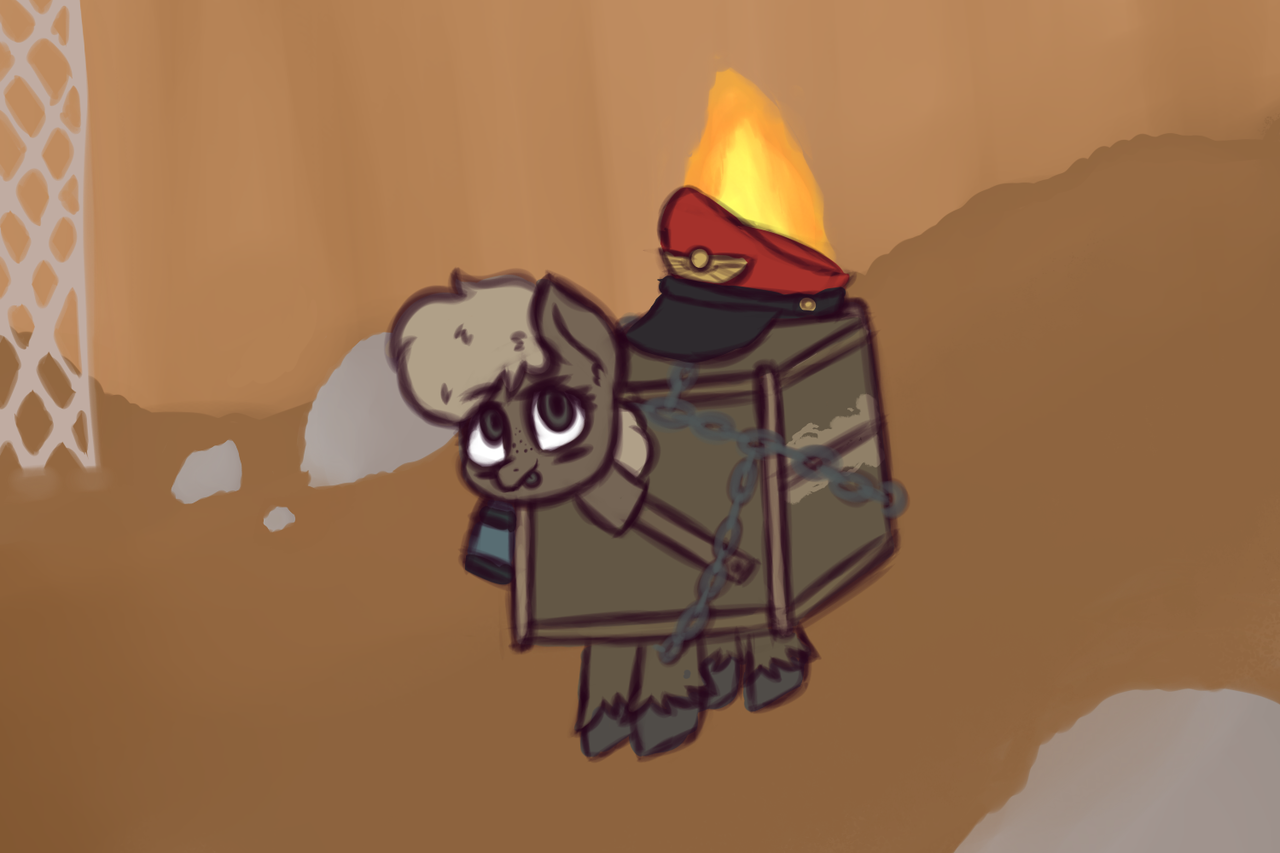 #1664080 - safe, artist:claudearts, oc, oc:crately, :p, burning team ...