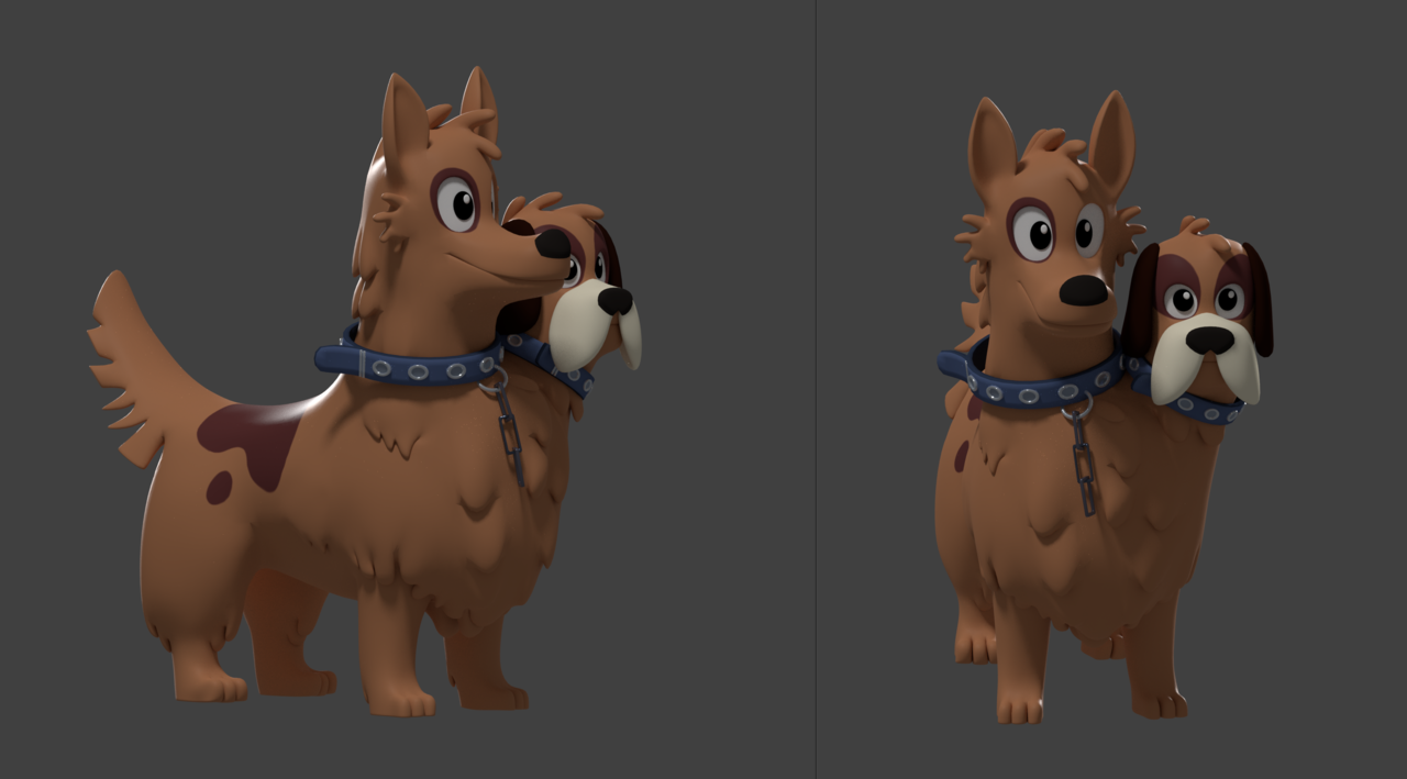 #1664785 - safe, artist:sindroom, dog, orthros, g4, my little pony ...