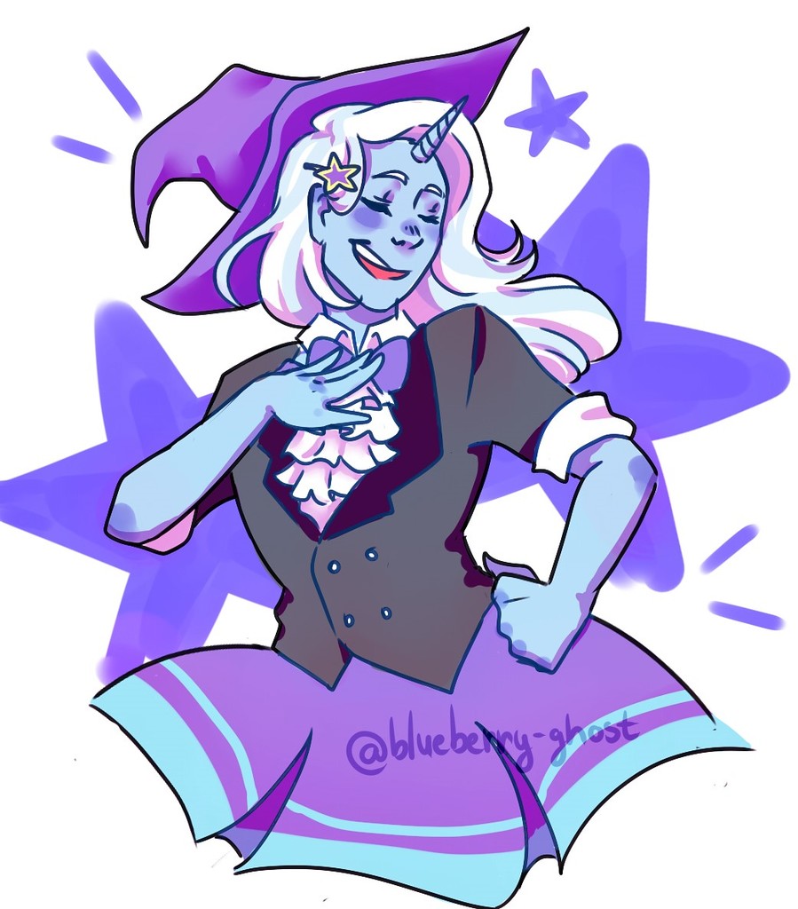 #1664876 - safe, artist:blueberry-ghost, trixie, unicorn, equestria ...