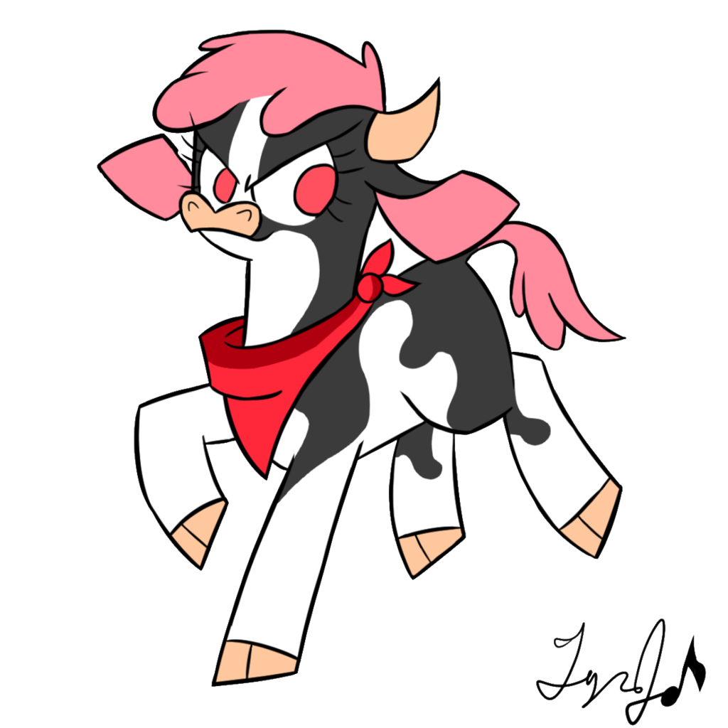 #1665450 - safe, artist:doodlegamertj, arizona (tfh), cow, them's ...
