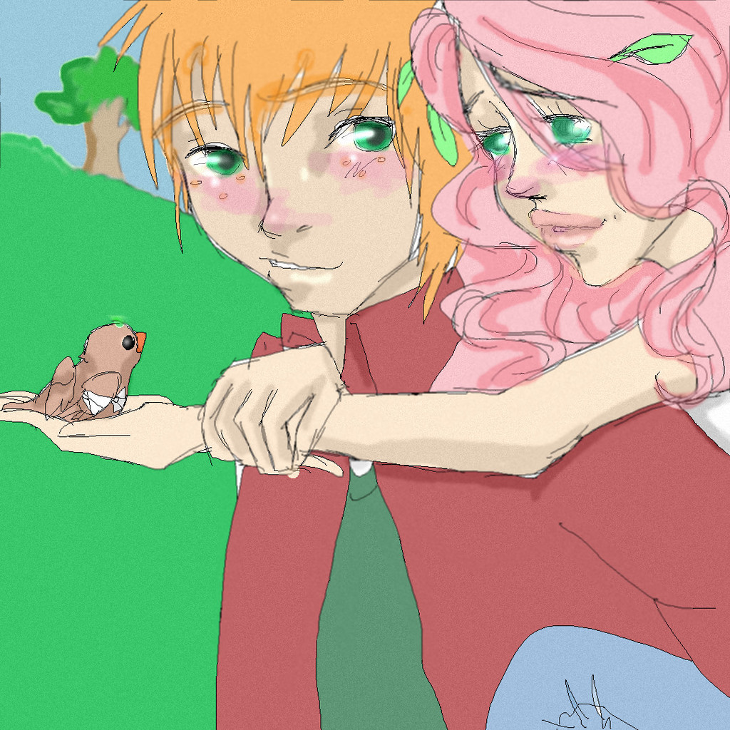 #1647586 - safe, artist:littletophatgal, big macintosh, fluttershy ...