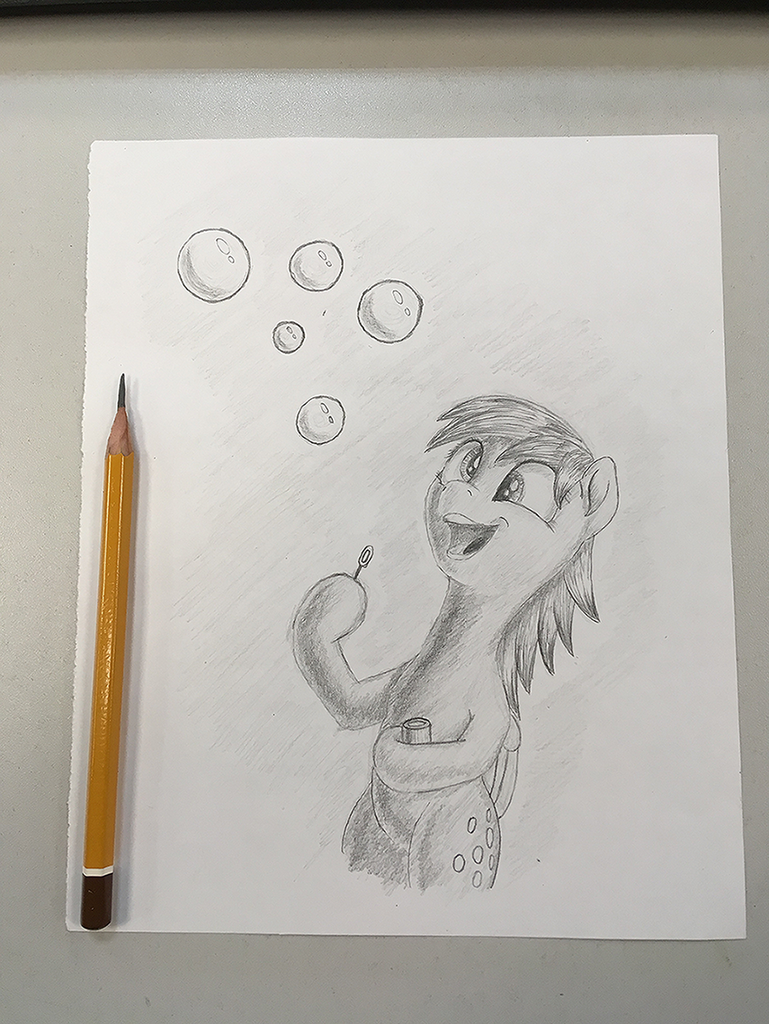 #1676168 - safe, artist:stink111, derpy hooves, pony, bubble, irl ...