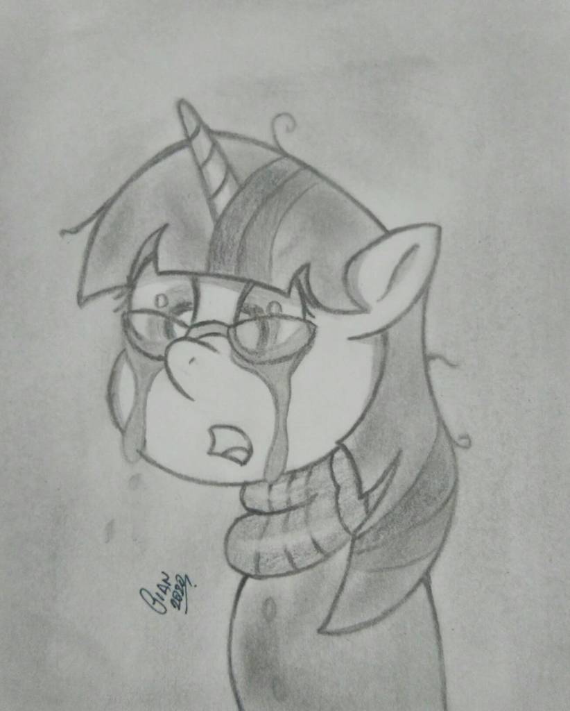 #1677086 - safe, artist:gian2020, moondancer, pony, bust, crying ...