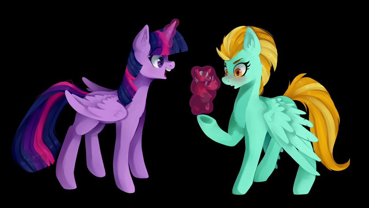 #1677257 - safe, artist:goshhhh, lightning dust, twilight sparkle, oc ...