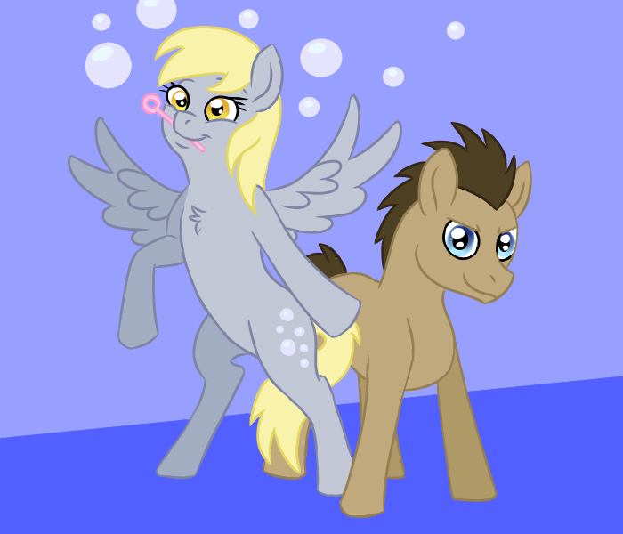 #1678602 - safe, artist:spyro-for-life, derpy hooves, doctor whooves ...