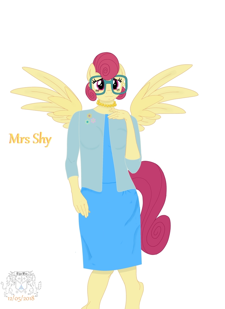 #1678934 - safe, artist:ligerfoxzerox, posey shy, anthro, g4, clothes ...