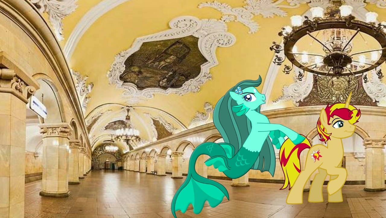 #1683807 - safe, artist:mytri-atari93, sunset shimmer, oc, oc:radne ...