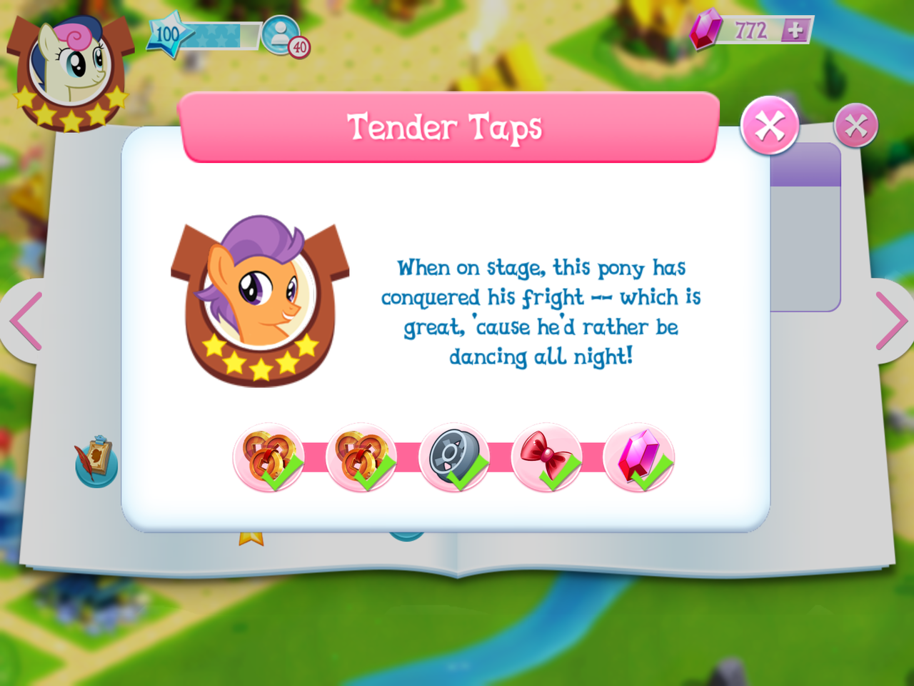 #1693365 - safe, gameloft, screencap, bon bon, sweetie drops, tender ...