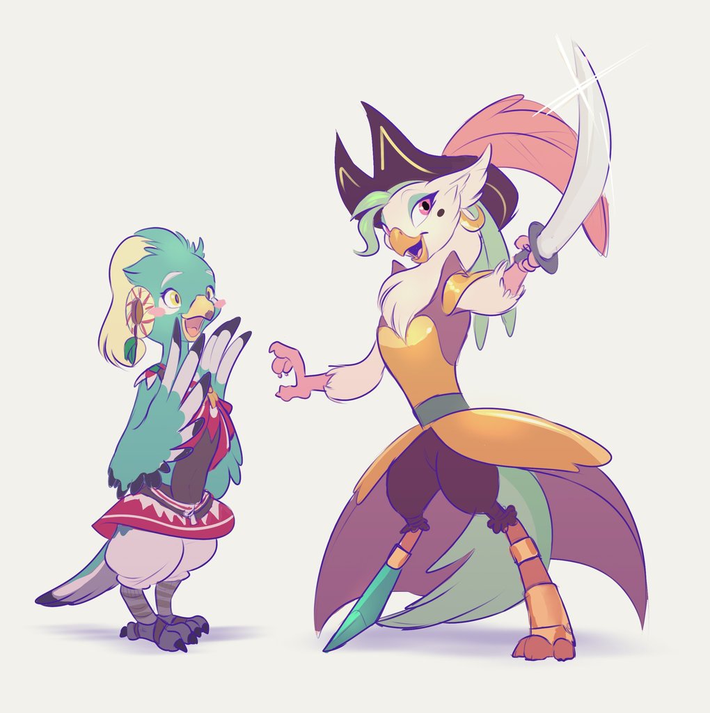 #1670181 - safe, artist:imalou, captain celaeno, bird, parrot pirates ...