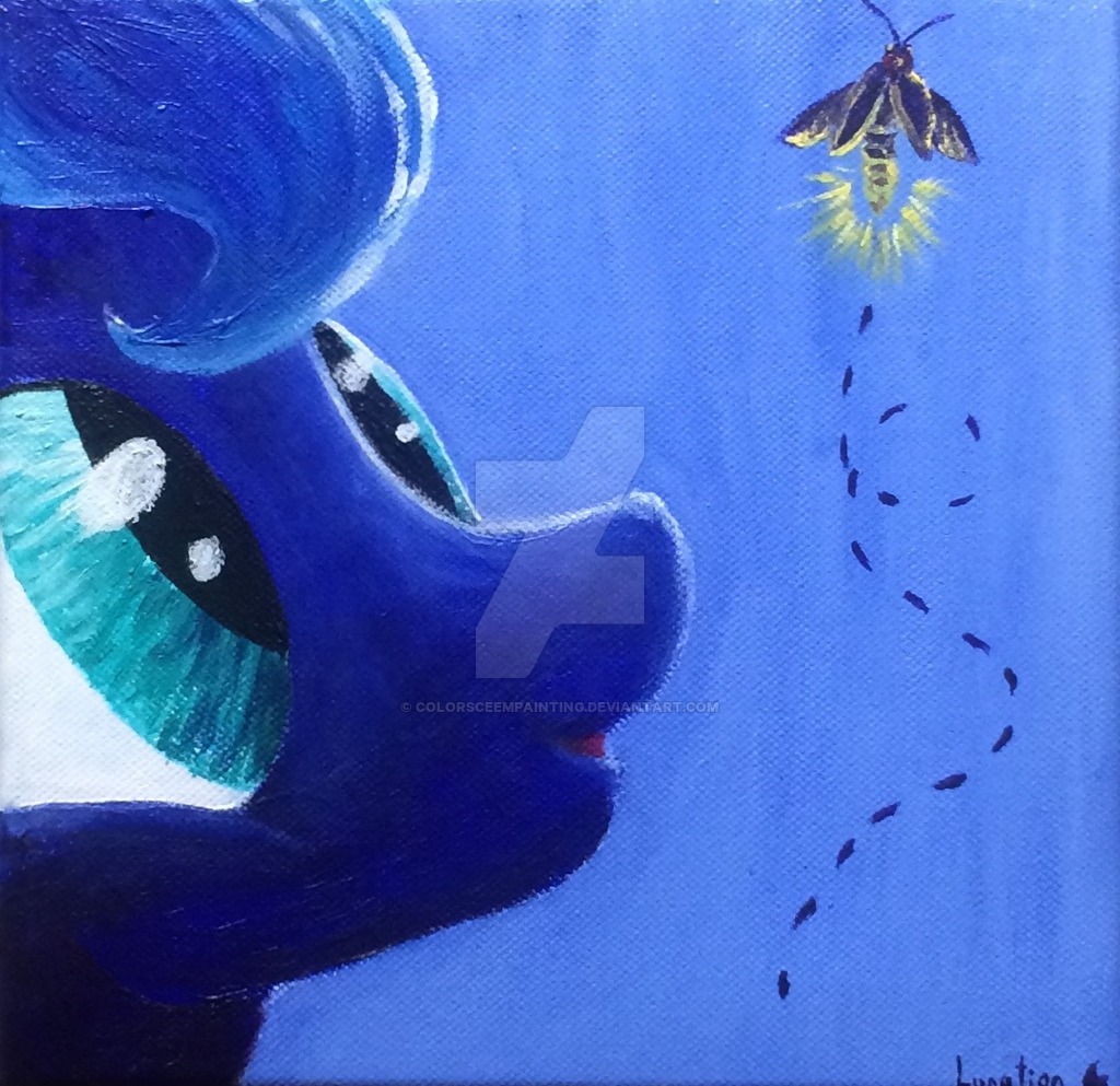 #1670483 - safe, artist:colorsceempainting, princess luna, firefly ...