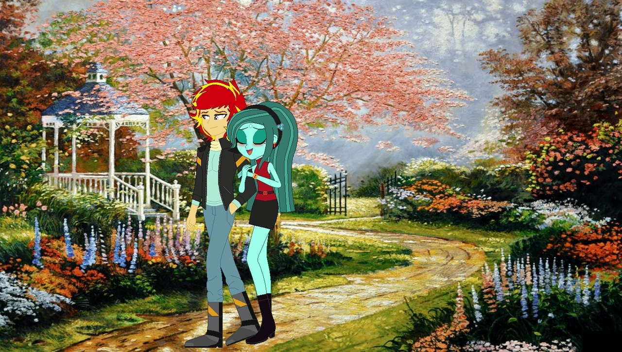 #1670874 - safe, artist:mytri-atari, sunset shimmer, oc, oc:radne ...