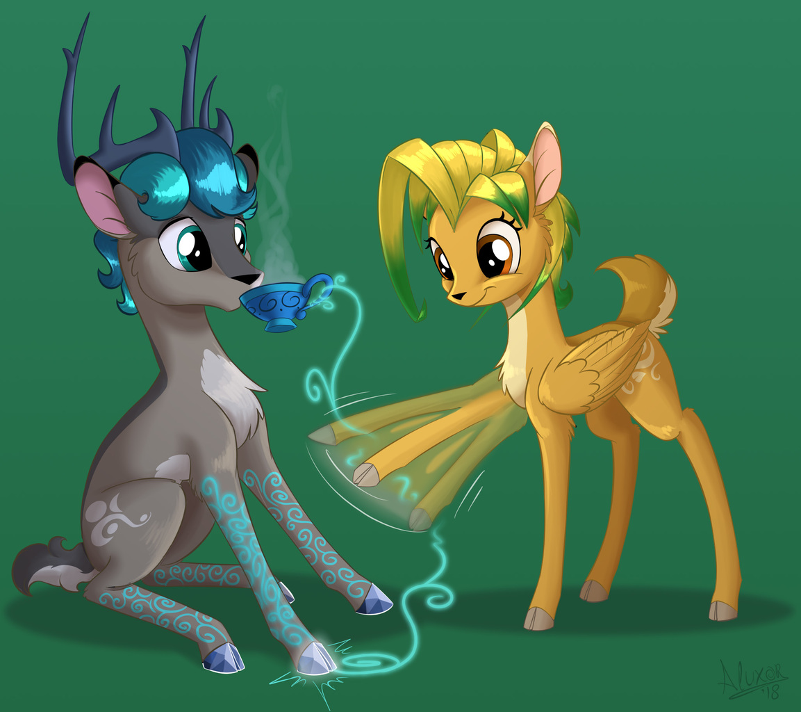 #1671470 - safe, artist:sirzi, oc, oc:stemlet mind, oc:windy leaves ...