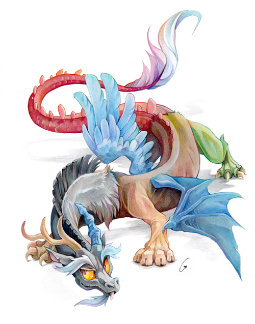 #1672046 - safe, artist:sushi-studios, discord, draconequus, g4 ...