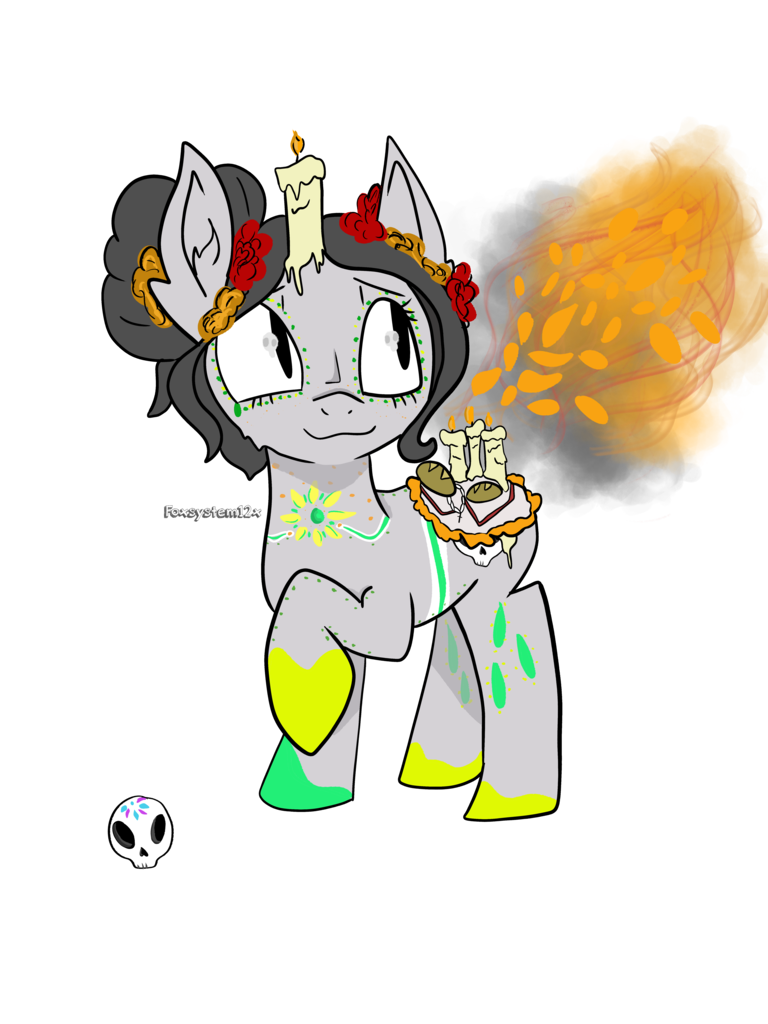 #1674223 - safe, artist:foxsystem12, oc, oc:dia muerte, pony, scented ...