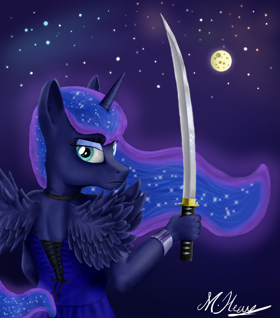 #1674646 - safe, artist:clear vision, princess luna, anthro, g4 ...