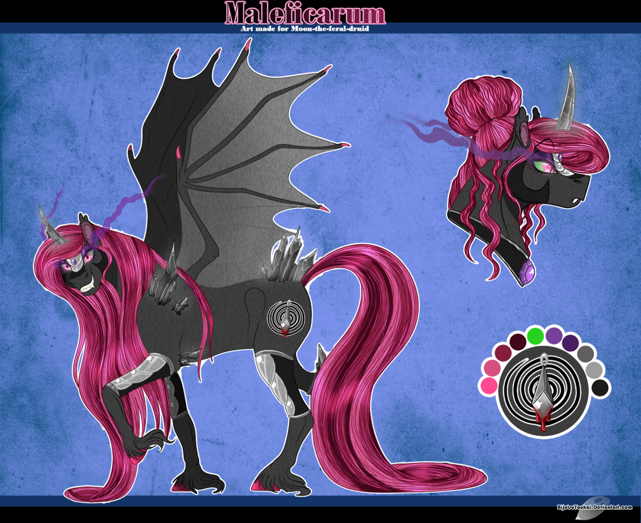 #1696290 - safe, artist:bijutsuyoukai, oc, oc only, oc:maleficarum ...