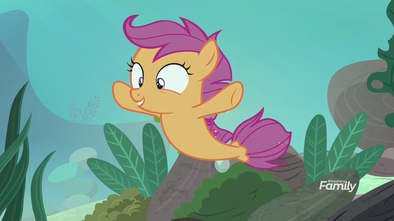 #1713636 - safe, screencap, scootaloo, seapony (g4), surf and/or turf, cute, cutealoo, discovery ...