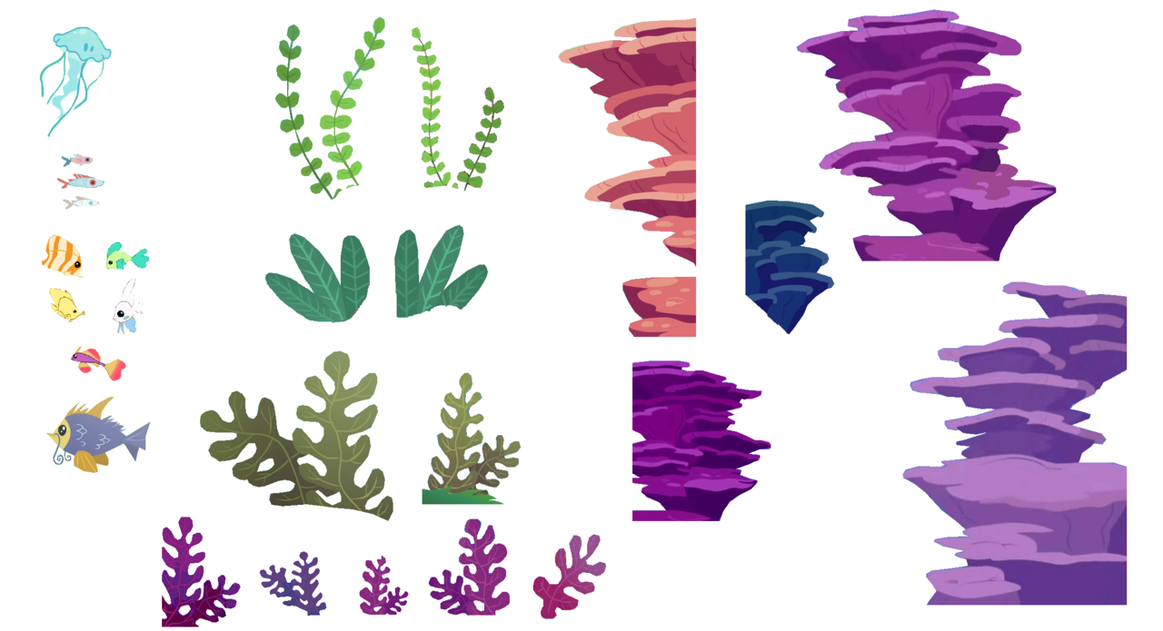 #1714181 - safe, artist:php43, edit, angelfish, fish, jellyfish ...