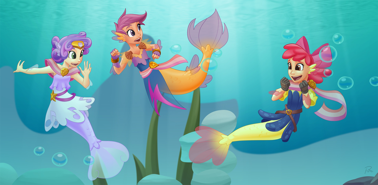 #1715009 - safe, artist:didj, apple bloom, scootaloo, sweetie belle ...