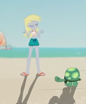 #1716129 - safe, screencap, derpy hooves, tank, tortoise, aww... baby ...