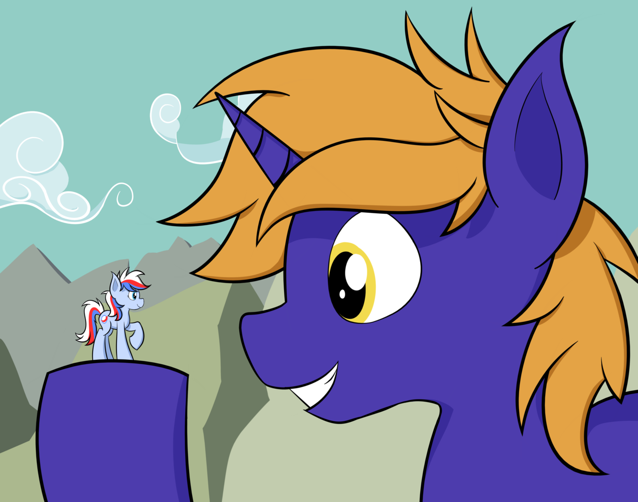 #1719204 - safe, oc, oc:recon probe, oc:star bright, pony, unicorn, duo ...