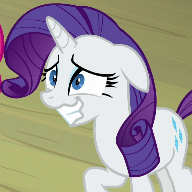 #1720378 - safe, screencap, rarity, horse play, cropped, faic, grin ...