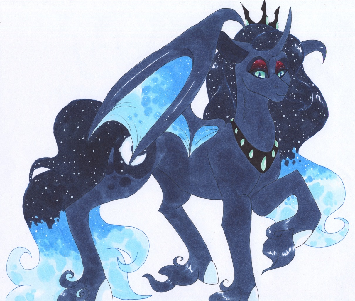 #1720701 - safe, artist:frozensoulpony, princess luna, pony, g4, bat ...