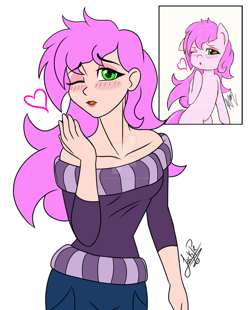 #1701300 - safe, artist:jack-pie, oc, oc only, oc:spring hope, human ...