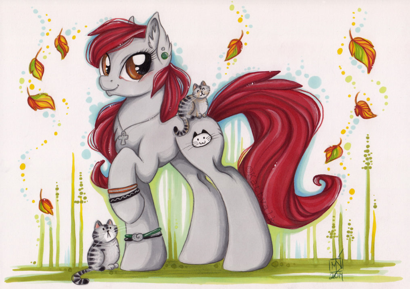 #1731249 - safe, artist:kattvalk, oc, oc only, oc:kathn, cat, bracelet ...