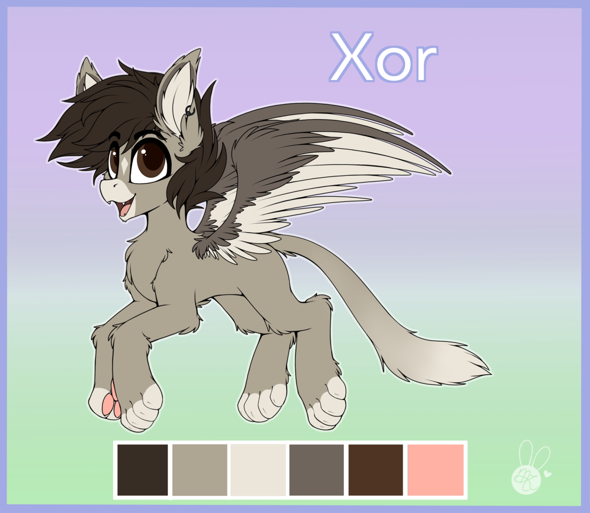 #1731650 - safe, artist:meggchan, oc, oc only, oc:xor, sphinx, brown ...