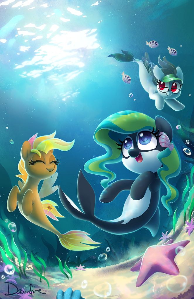 #1734961 - safe, artist:dawnfire, oc, oc only, oc:front page, oc:marina ...