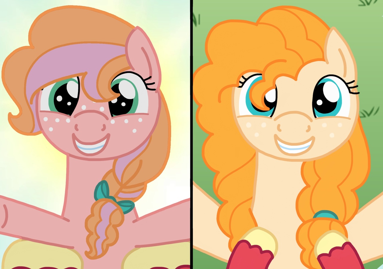 #1735095 - safe, artist:kindheart525, big macintosh, pear butter, oc ...