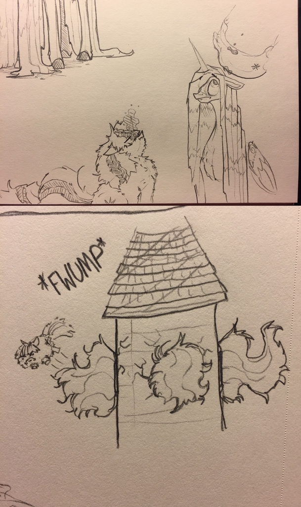 #1735414 - safe, artist:greyscaleart, princess celestia, twilight sparkle, pony, the tiny ...