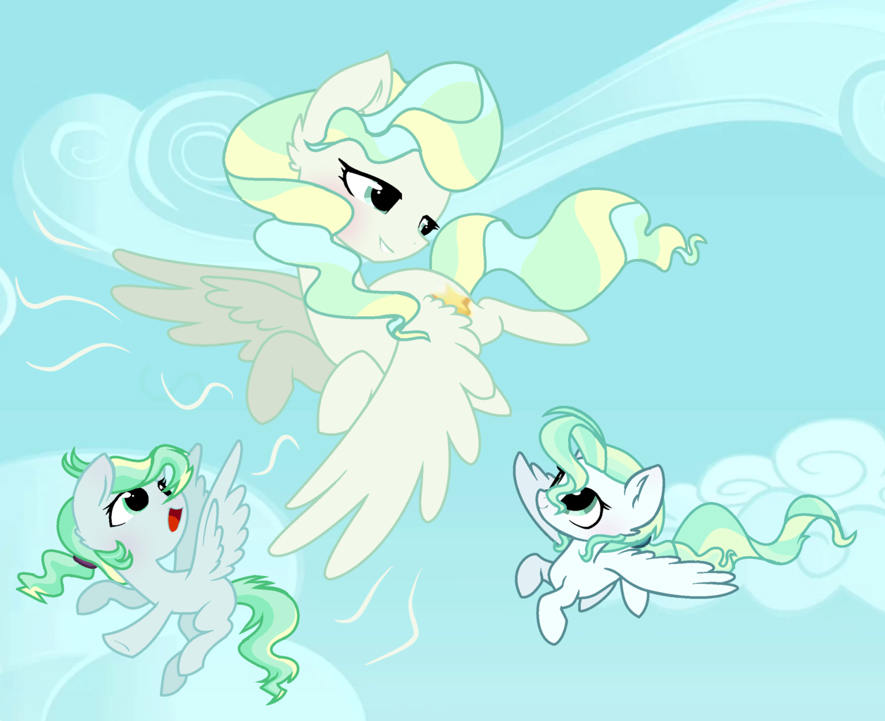 #1738044 - safe, artist:spectrumnightyt, vapor trail, oc, oc:ocean ...