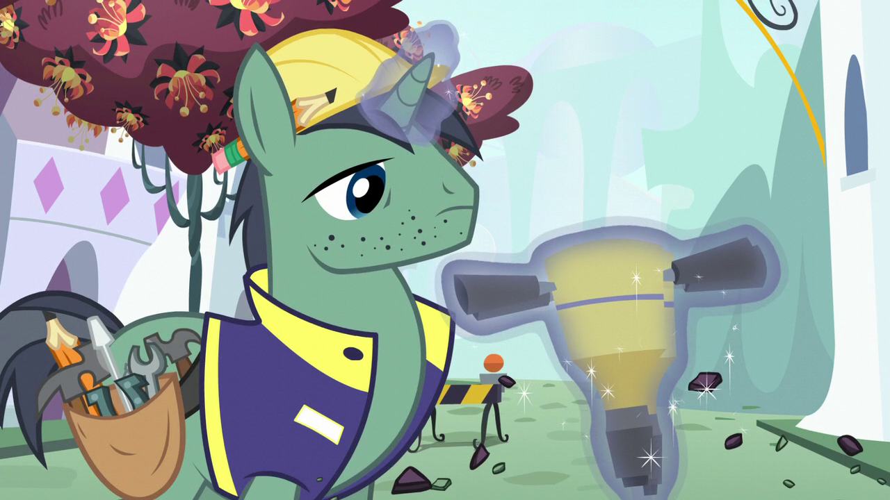 #1740310 - safe, screencap, constructicorn, public works pony, pony ...