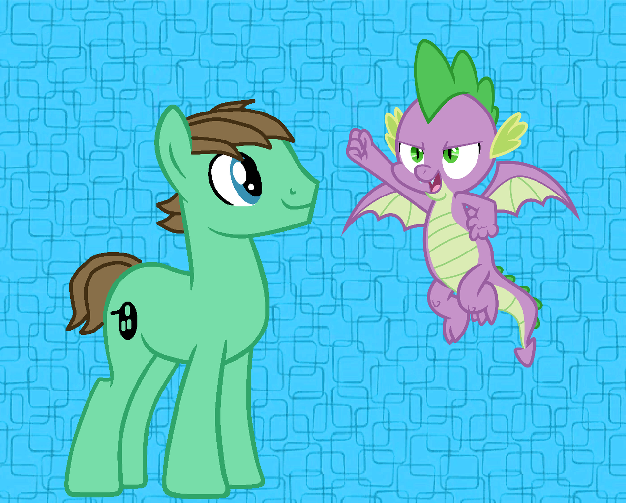 #1742520 - artist needed, safe, edit, spike, oc, oc:ian, molt down ...