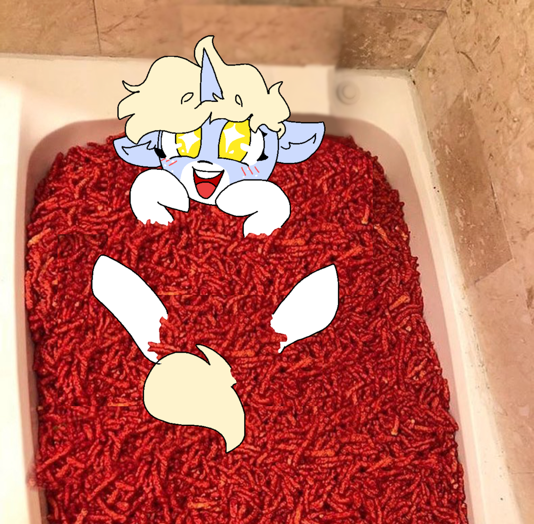 #1743030 - safe, artist:nootaz, oc, oc:nootaz, bathtub, cheetos ...