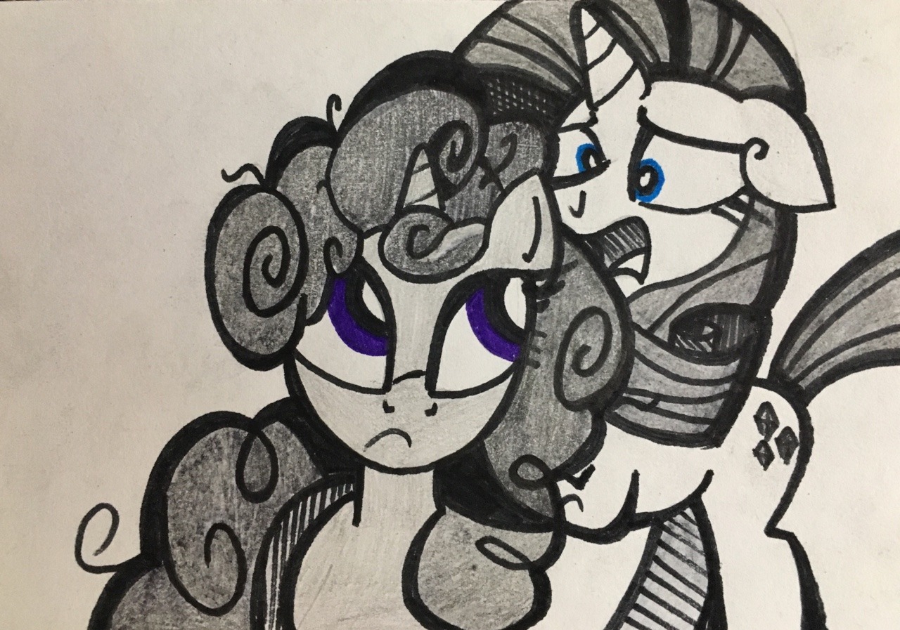 #1745339 - safe, artist:aperaturescience, rarity, twilight sparkle ...