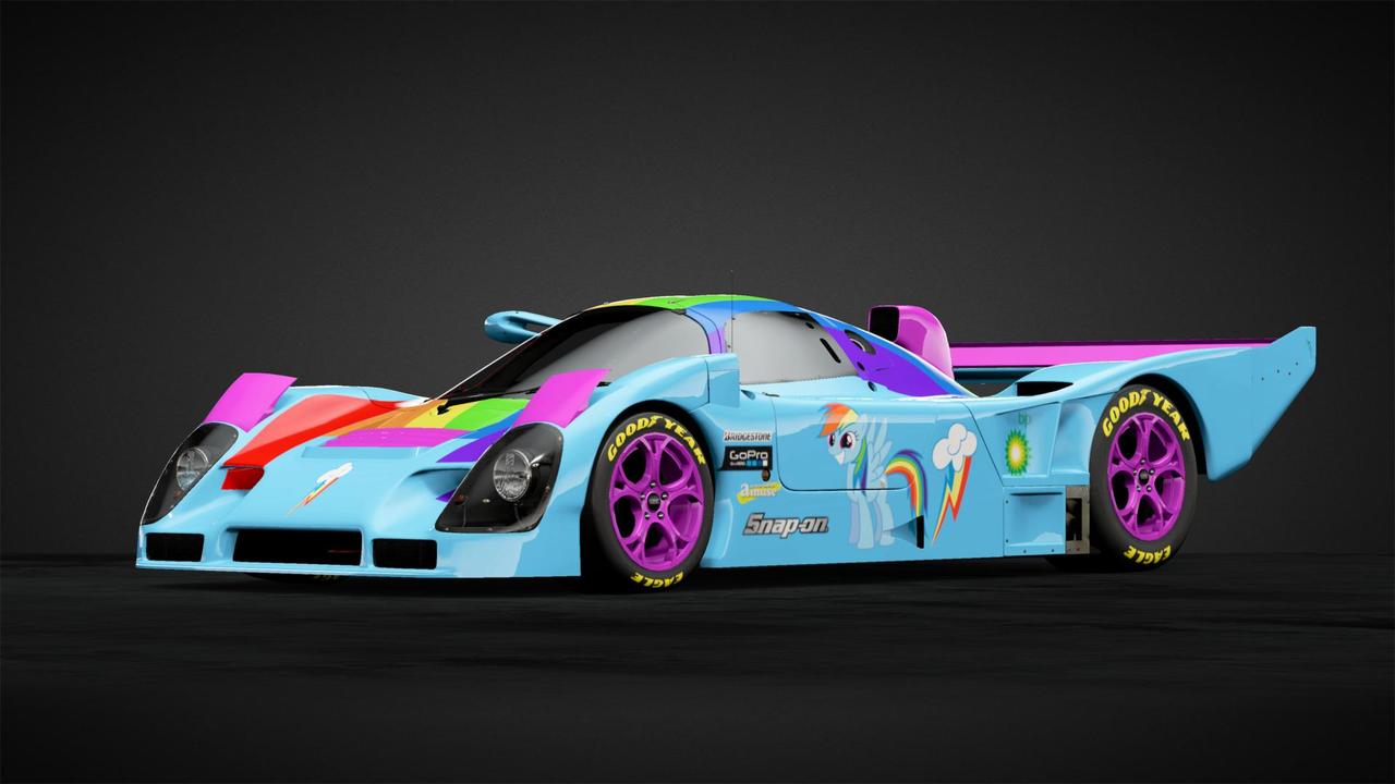 #1745441 - safe, artist:saturnbrony_44, rainbow dash, g4, 3d, car, gran ...