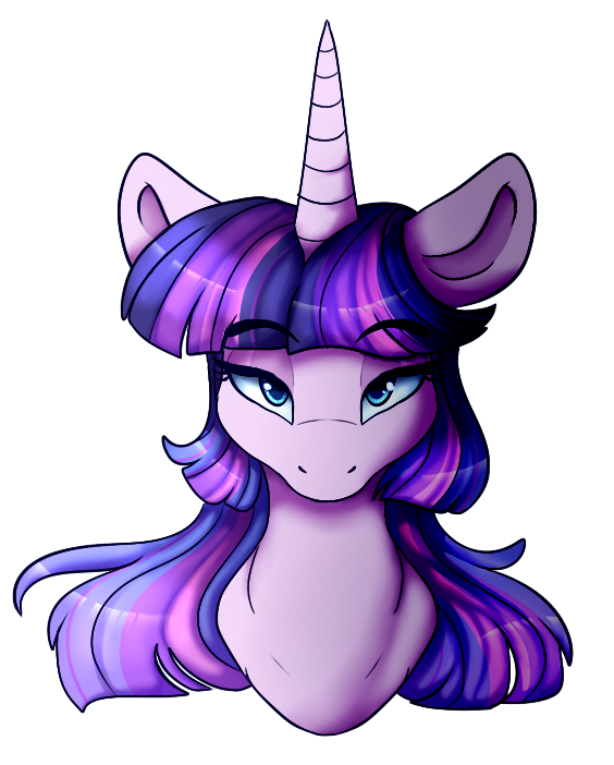 #1725726 - safe, artist:saphi-boo, twilight sparkle, pony, g4, bust ...