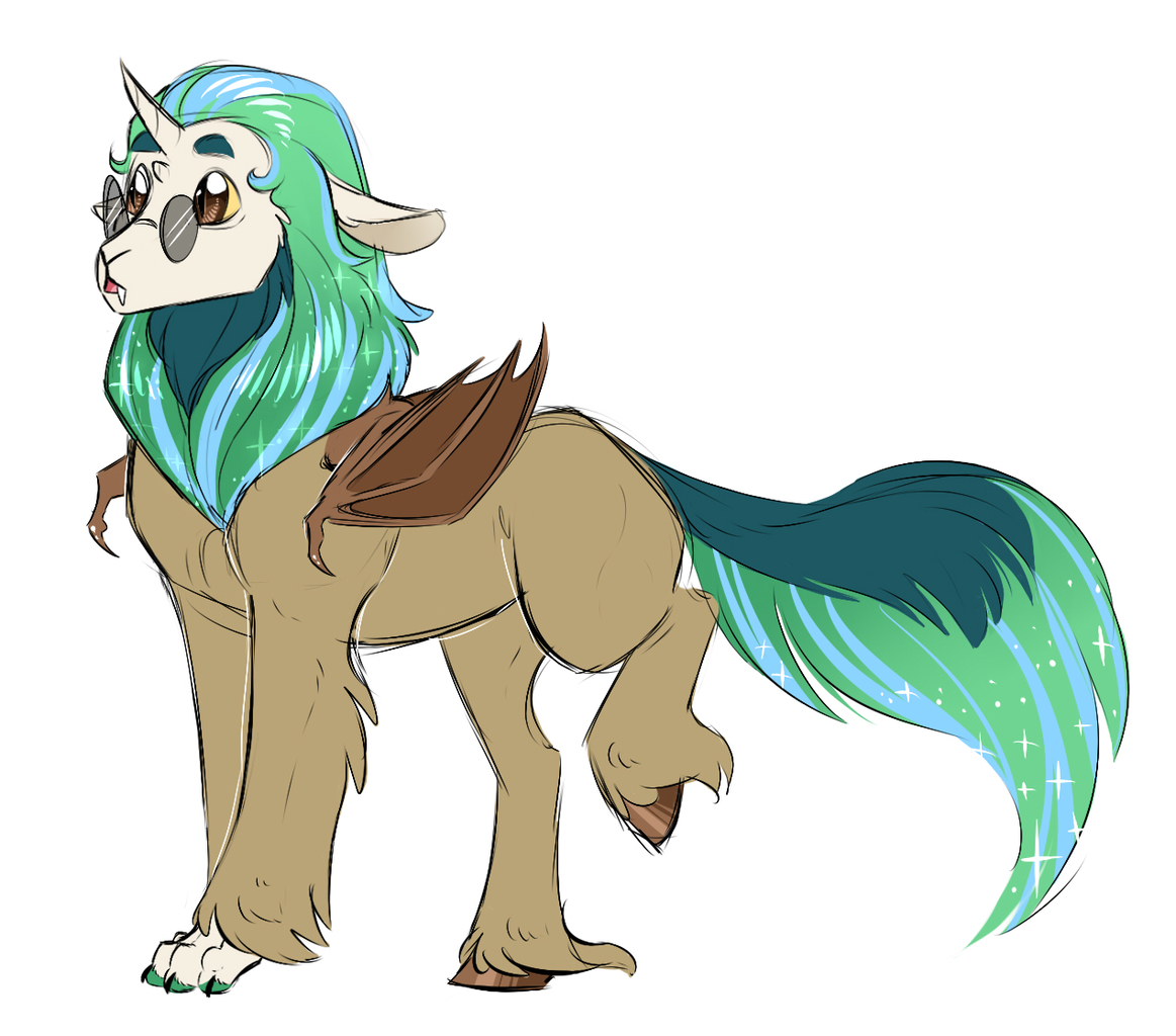 #1755097 - safe, artist:vindhov, oc, oc only, hybrid, adoptable, cute ...