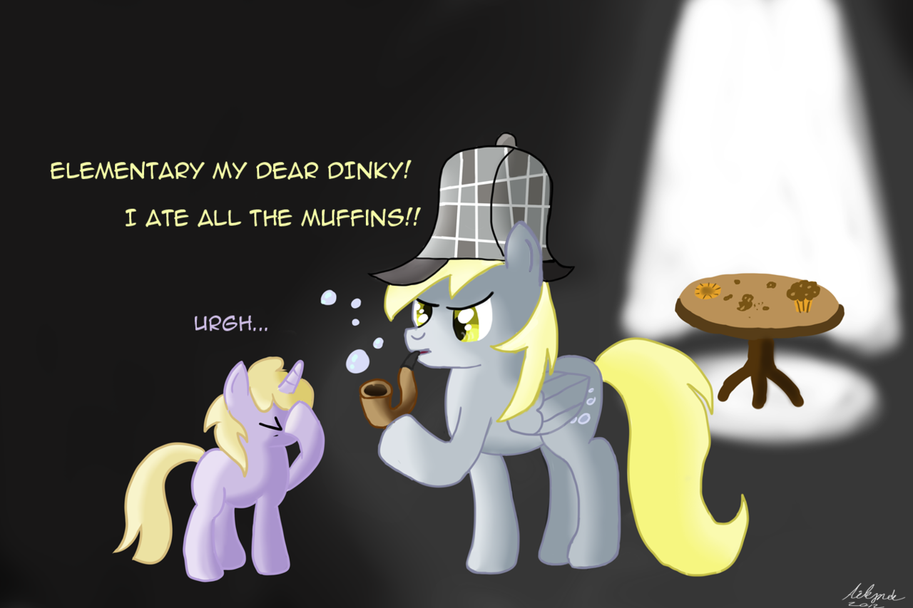 #1755198 - safe, artist:ailynd, derpy hooves, dinky hooves, pony, ask ...