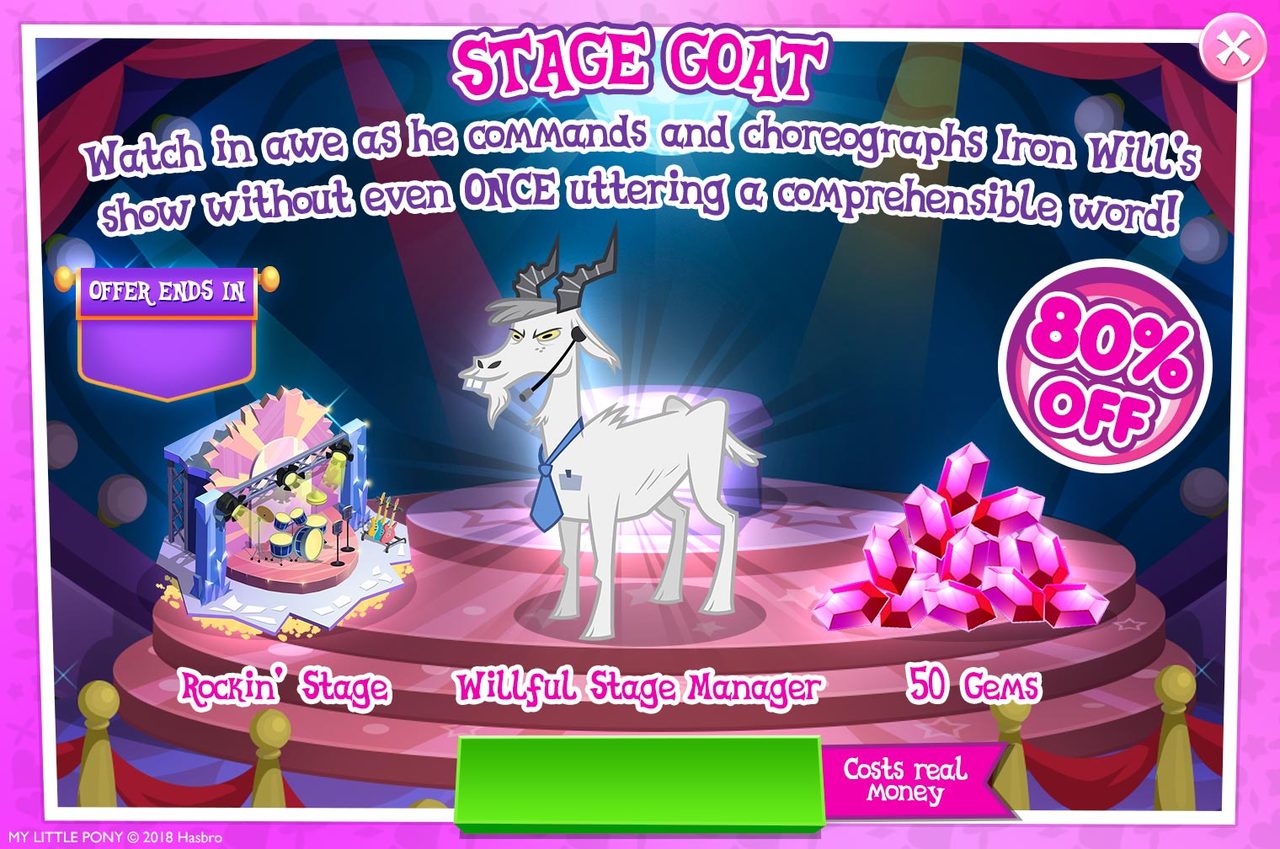 #1755803 - safe, gameloft, screencap, goat, official, advertisement ...