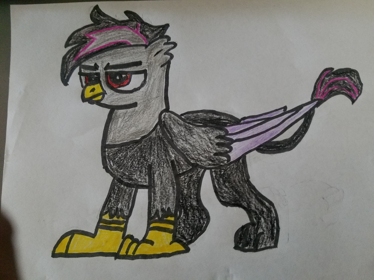 #1756163 - safe, artist:edgar noir, oc, oc only, oc:edgar noir, griffon ...