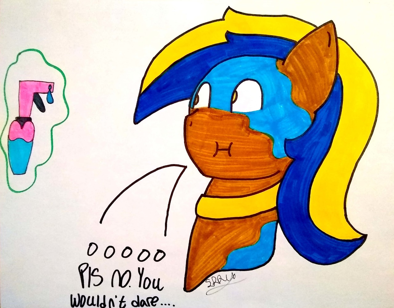 #1757750 - safe, artist:superdavid2011, oc, oc:davy, blue and yellow ...