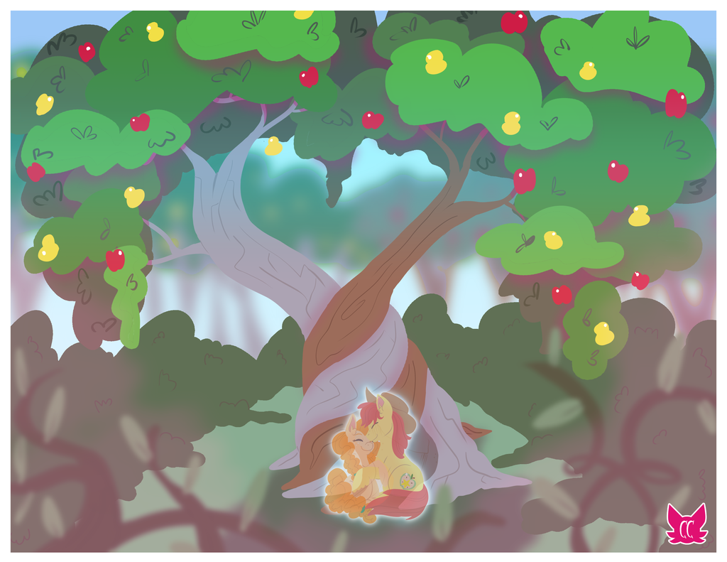 #1759817 - safe, artist:cckittycreative, bright mac, pear butter, earth ...